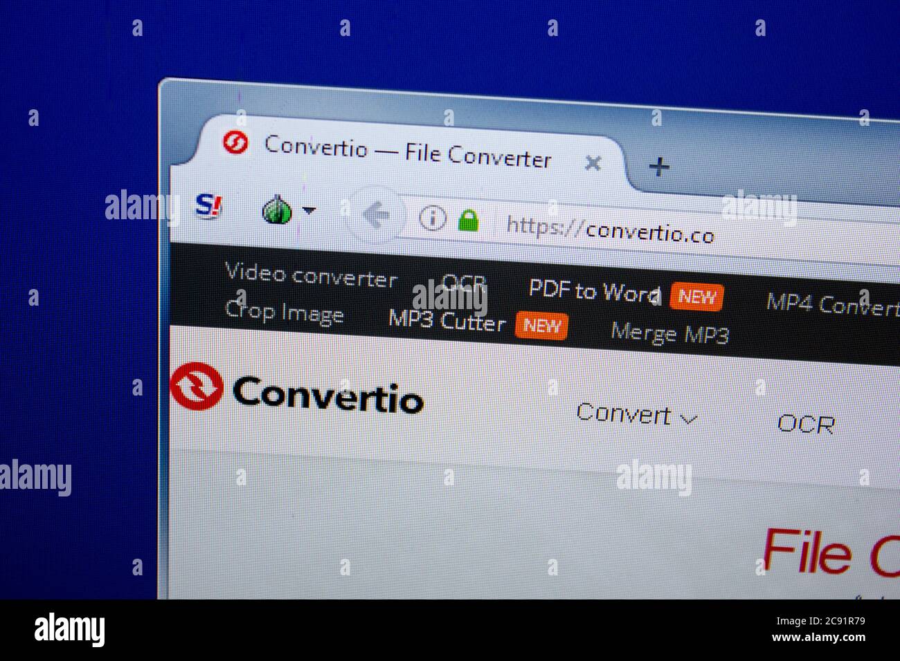 Ryazan, Russia - June 26, 2018: Homepage of Convertio website on the ...