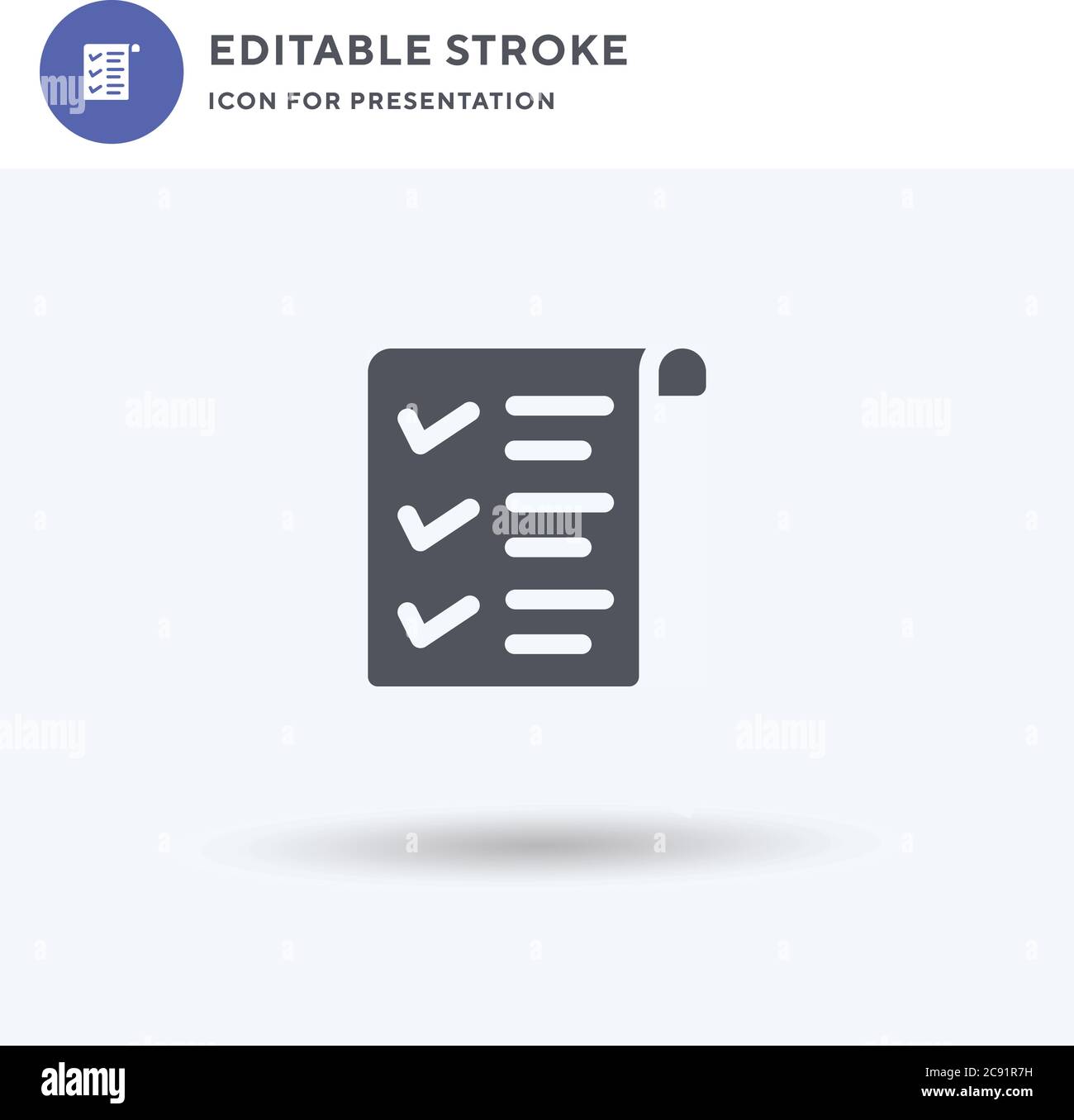 Check List icon vector, filled flat sign, solid pictogram isolated on ...