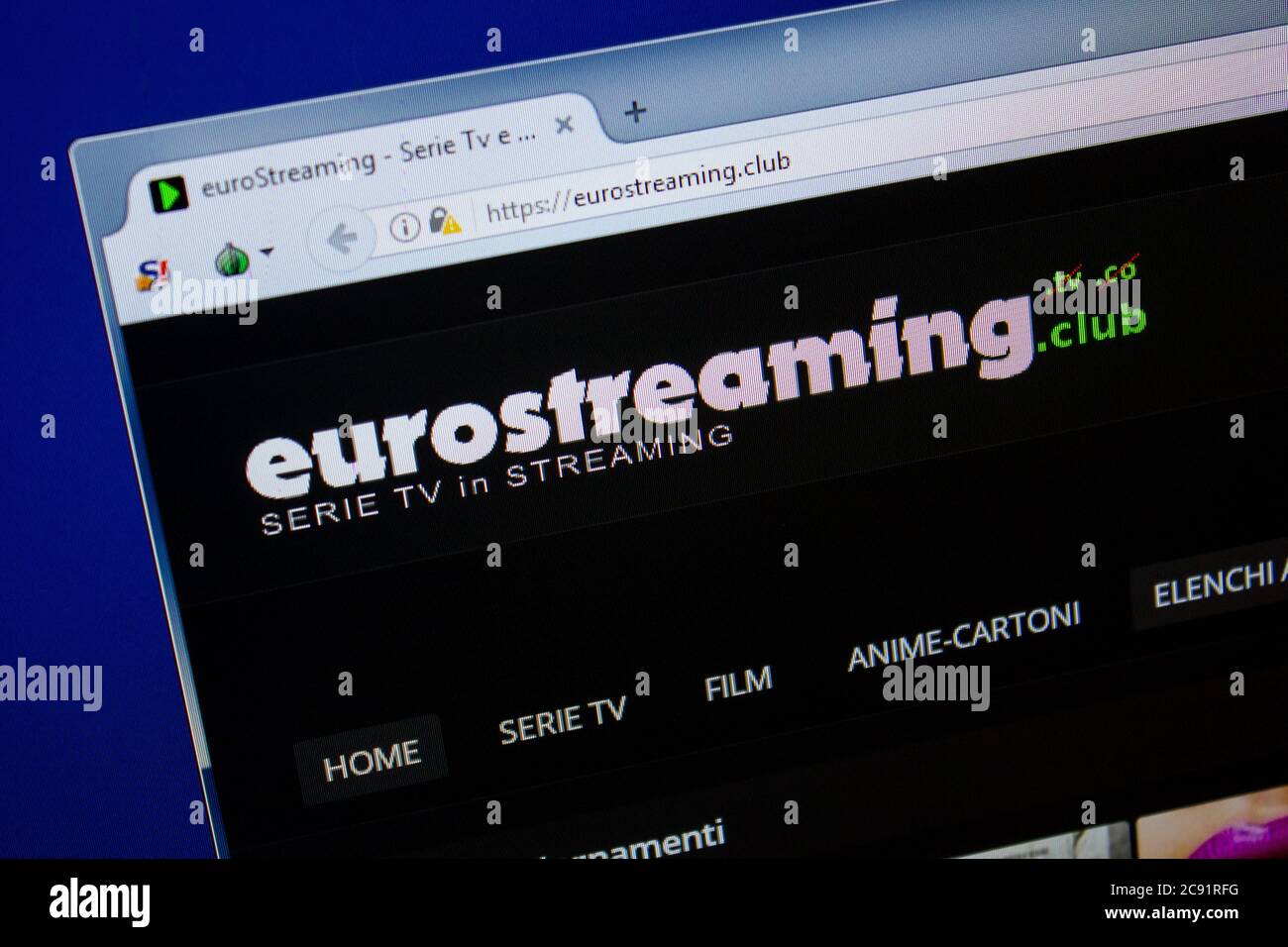 Ryazan, Russia - June 26, 2018: Homepage of EuroStreaming website on ...