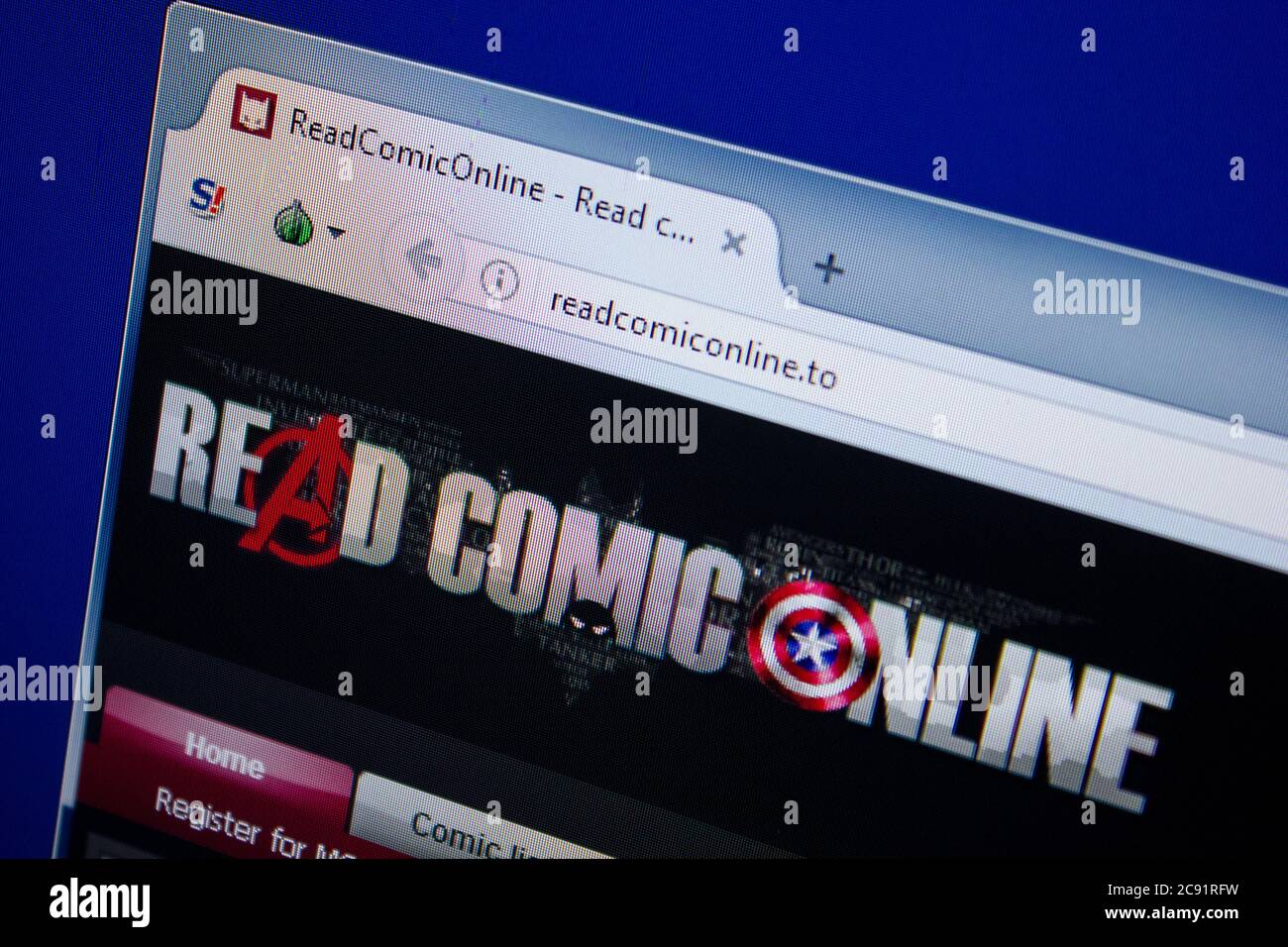 Ryazan, Russia - June 26, 2018: Homepage of ReadComicOnline website on ...