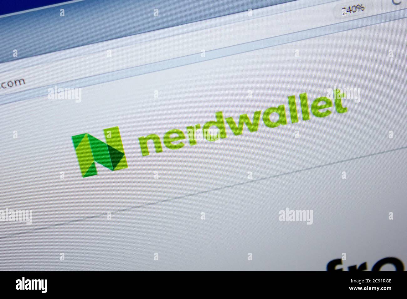 Ryazan, Russia - June 26, 2018: Homepage of NerdWallet website on the ...