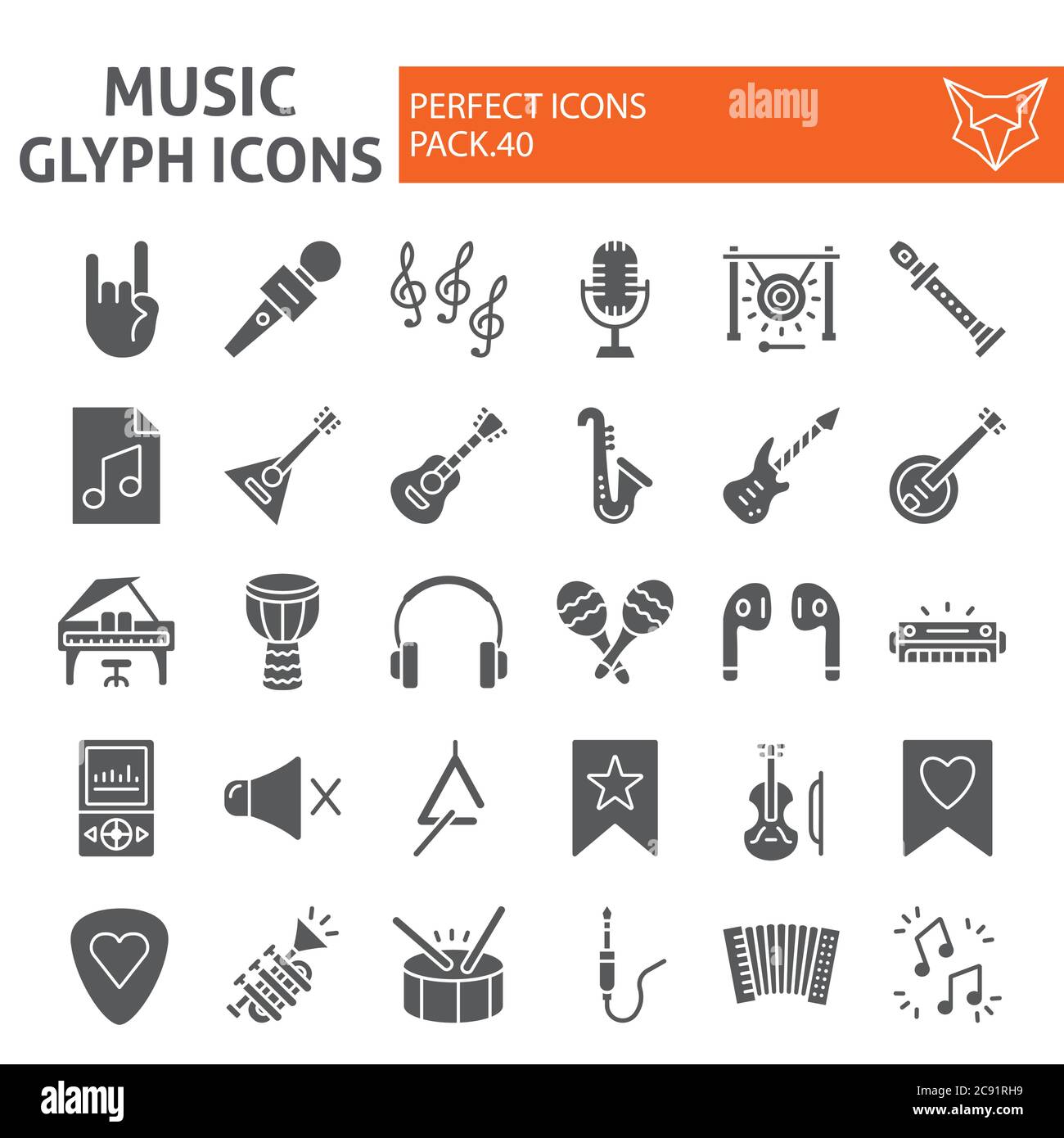 Music pictograms hi-res stock photography and images - Alamy