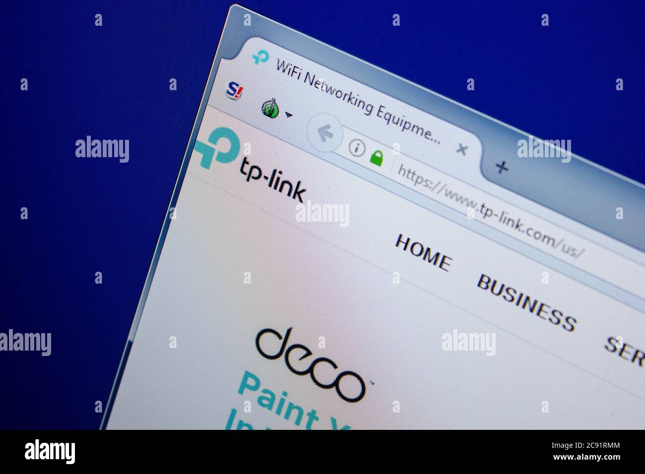 Ryazan, Russia - June 26, 2018: Homepage of TP-link website on the ...