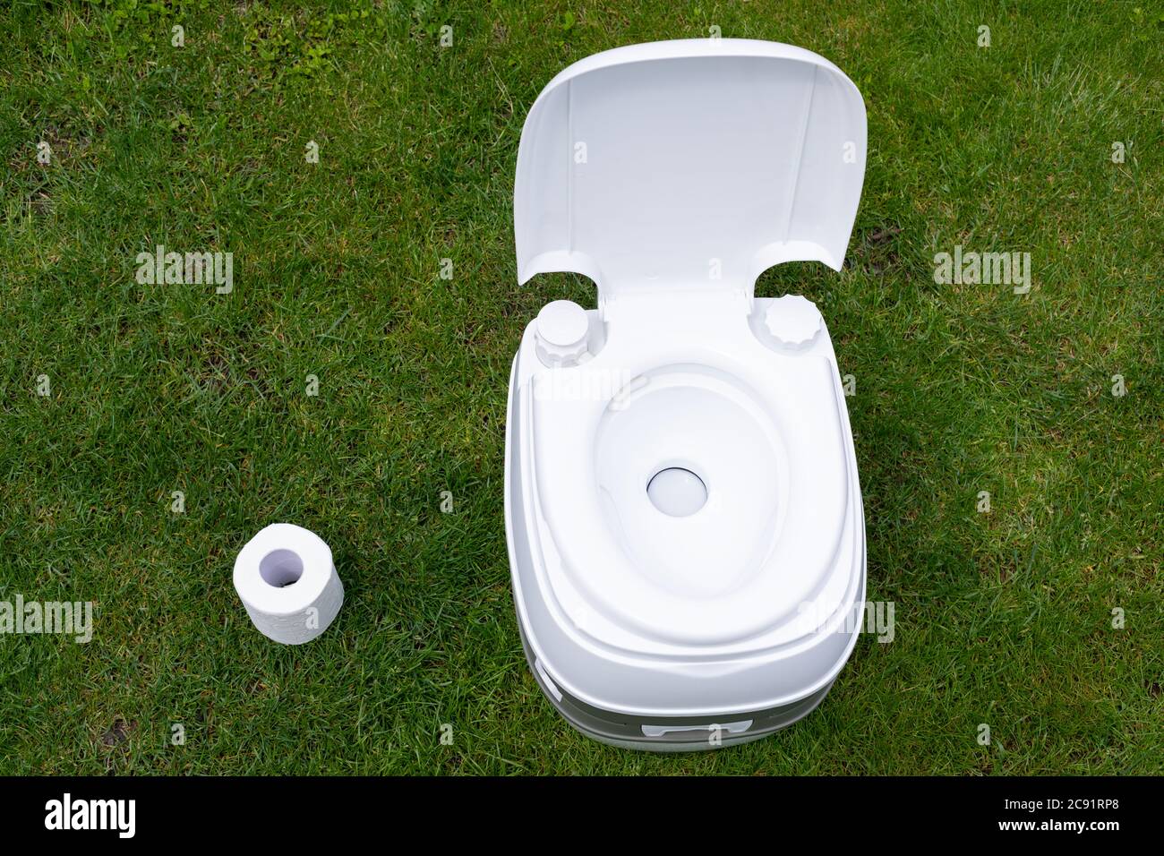 Picture of a clean and chemical toilet outdoor Stock Photo - Alamy