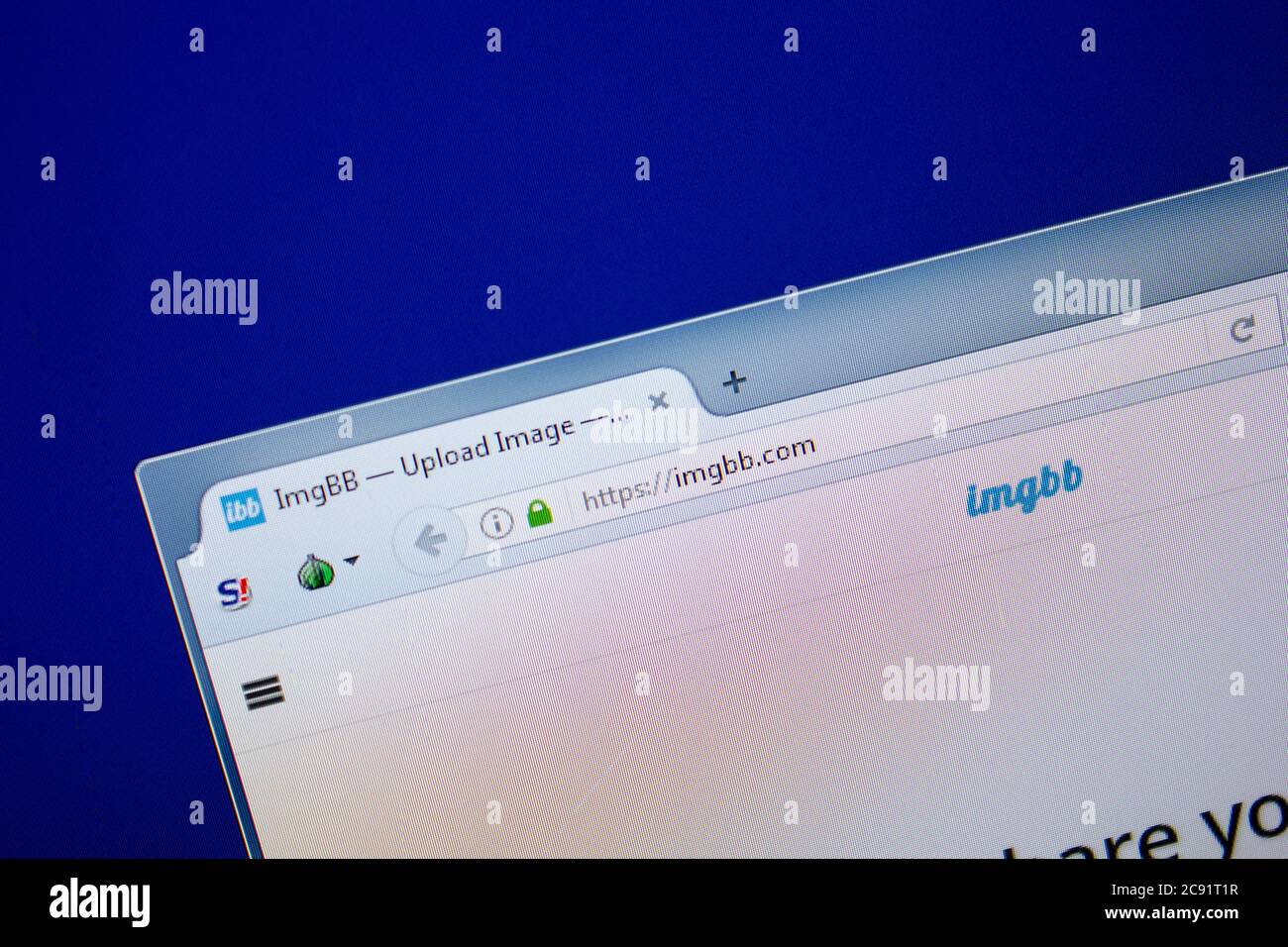 Ryazan, Russia - June 26, 2018: Homepage of Ibb website on the display ...