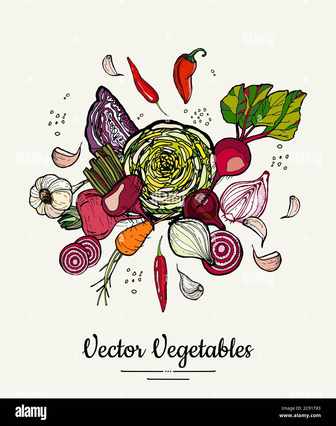 Hand drawn organic school Stock Vector Images - Alamy