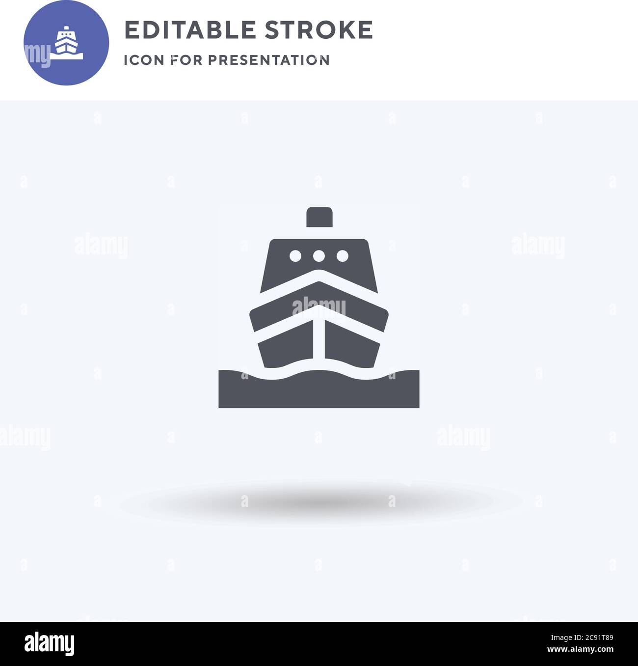 Cruise icon vector, filled flat sign, solid pictogram isolated on white ...