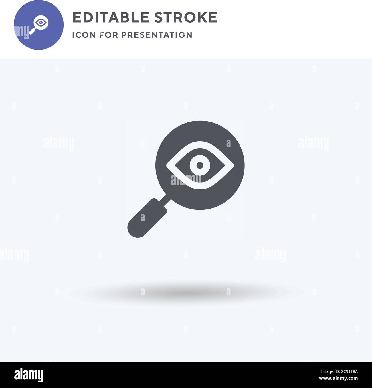 Investigation icon vector, filled flat sign, solid pictogram isolated ...