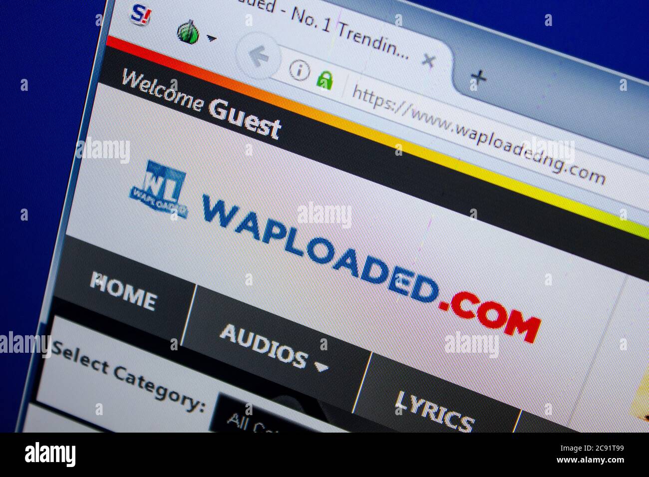 Ryazan, Russia - June 26, 2018: Homepage of Waploaded website on the ...