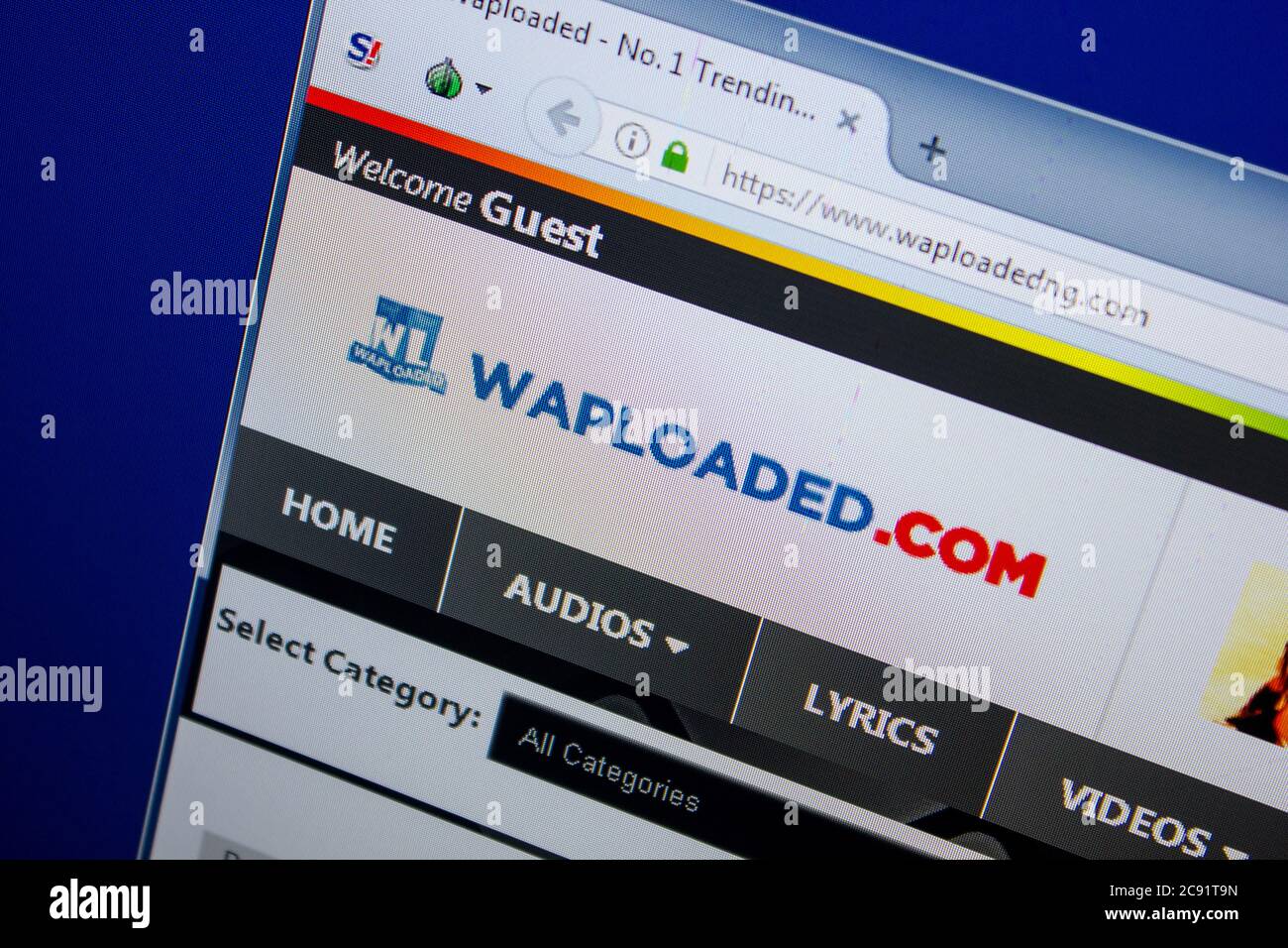 Ryazan, Russia - June 26, 2018: Homepage of Waploaded website on the ...