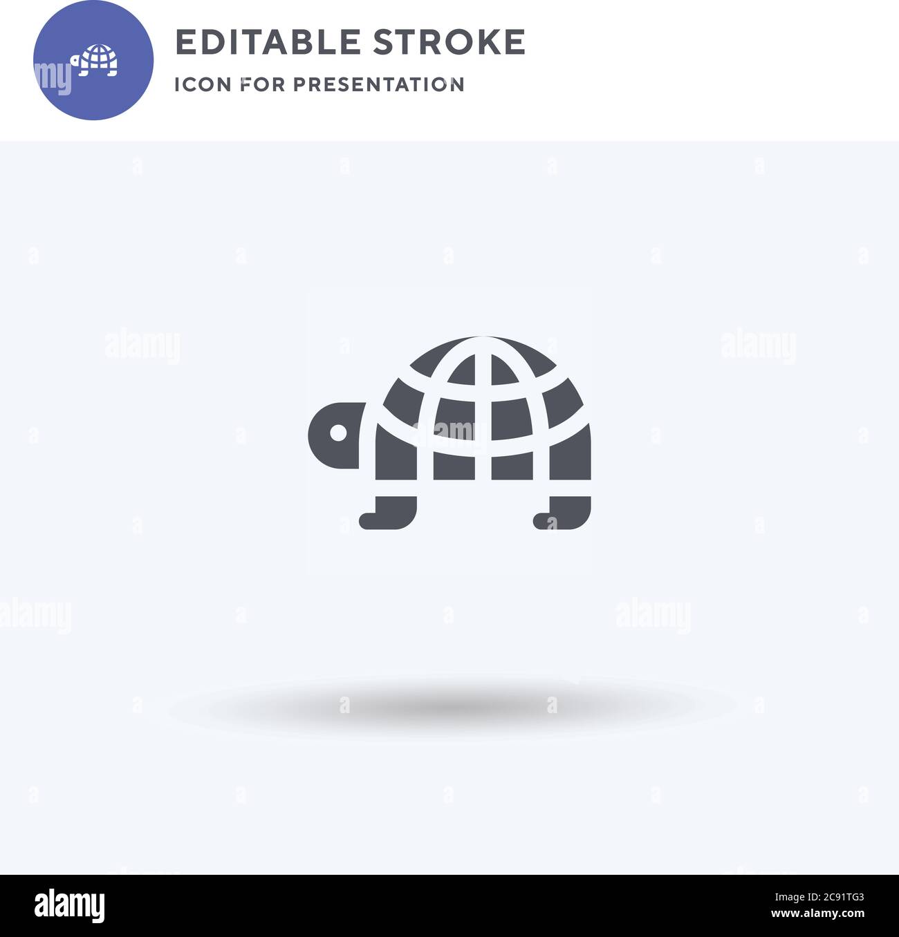 Turtle icon vector, filled flat sign, solid pictogram isolated on white ...