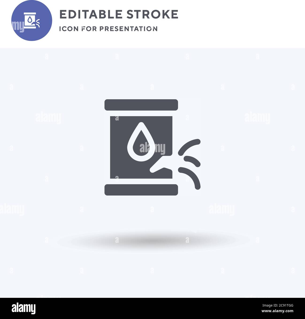 Leak icon vector, filled flat sign, solid pictogram isolated on white ...