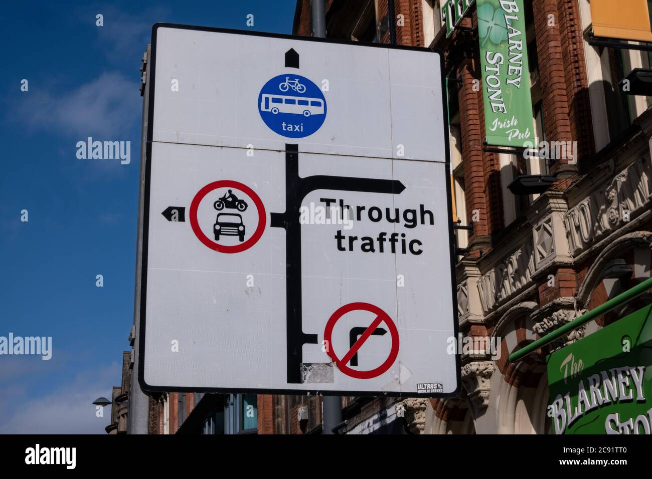 Road signs with restrictions in Liverpool March 2020 Stock Photo - Alamy