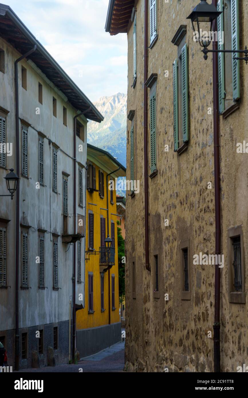 Breno, Brescia, Lombardy, Italy: historic town in the Oglio valley ...