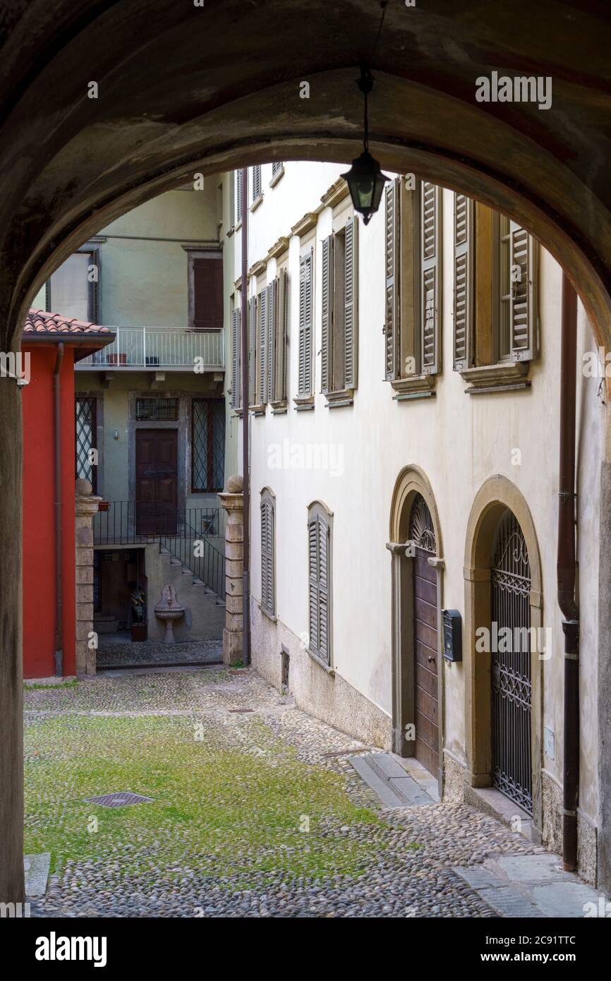 Breno, Brescia, Lombardy, Italy: historic town in the Oglio valley ...