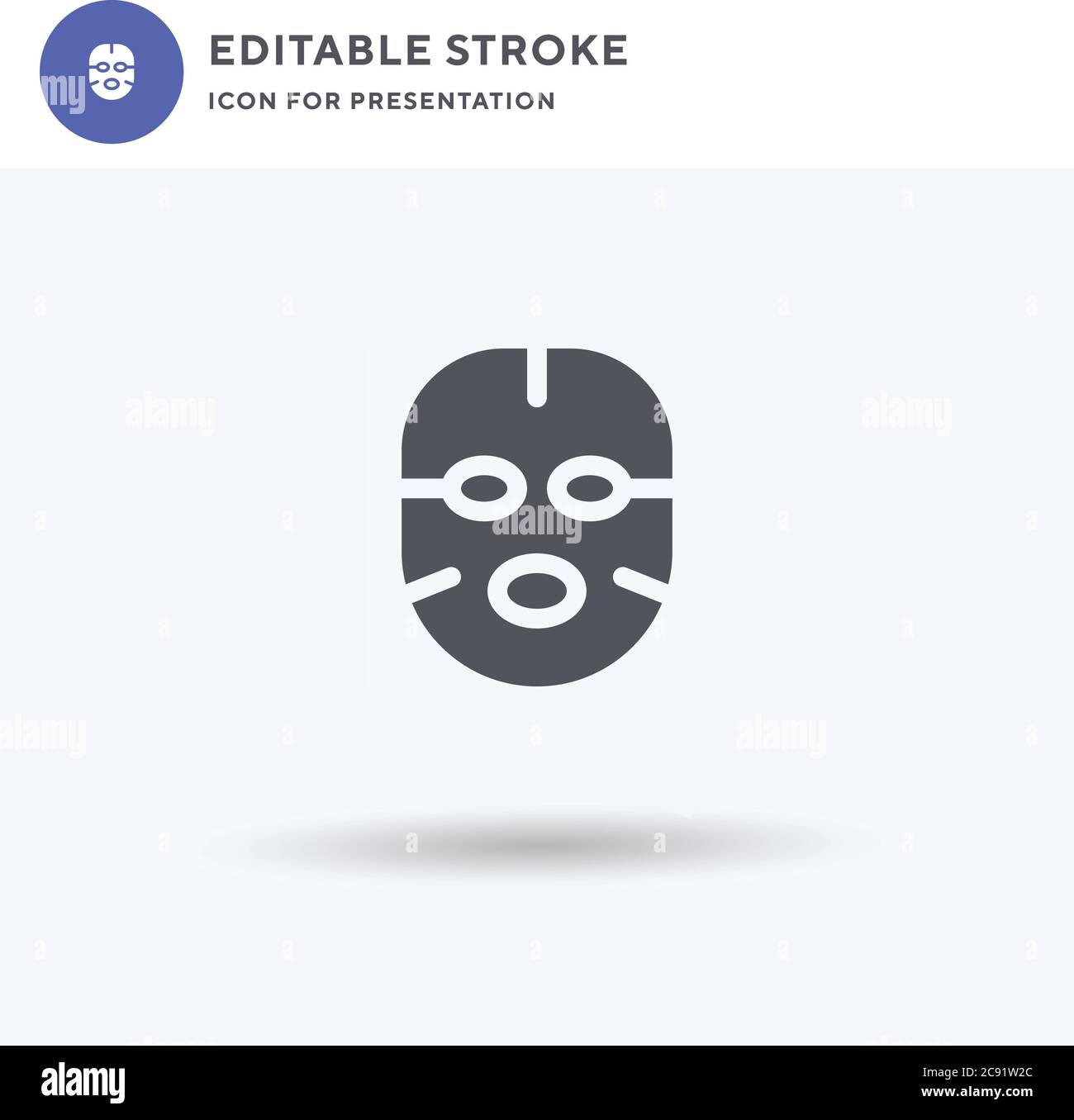 Facial Mask icon vector, filled flat sign, solid pictogram isolated on ...