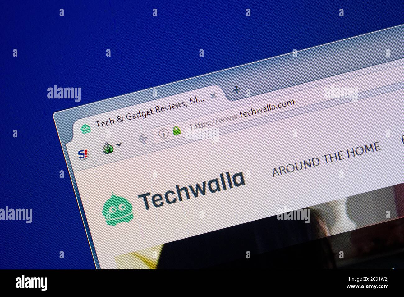 Ryazan, Russia - June 26, 2018: Homepage of Techwalla website on the display of PC. URL ...