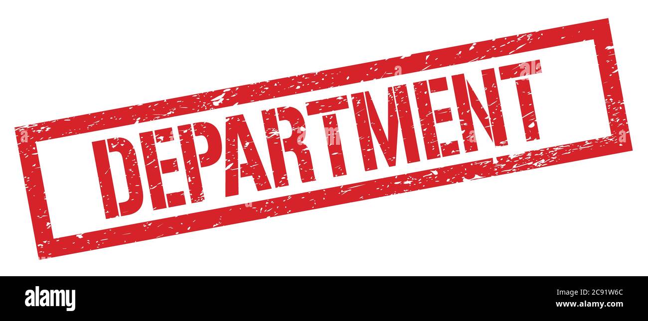 DEPARTMENT red grungy rectangle stamp sign Stock Photo - Alamy