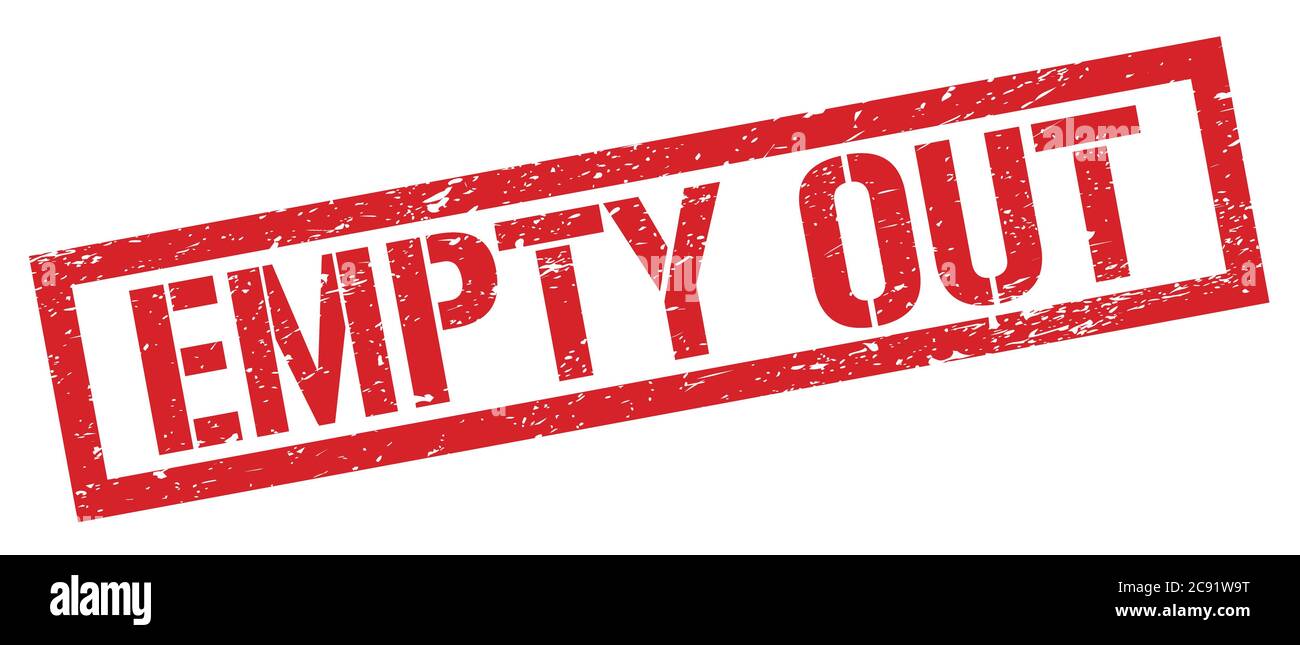 Empty out word Cut Out Stock Images & Pictures - Alamy