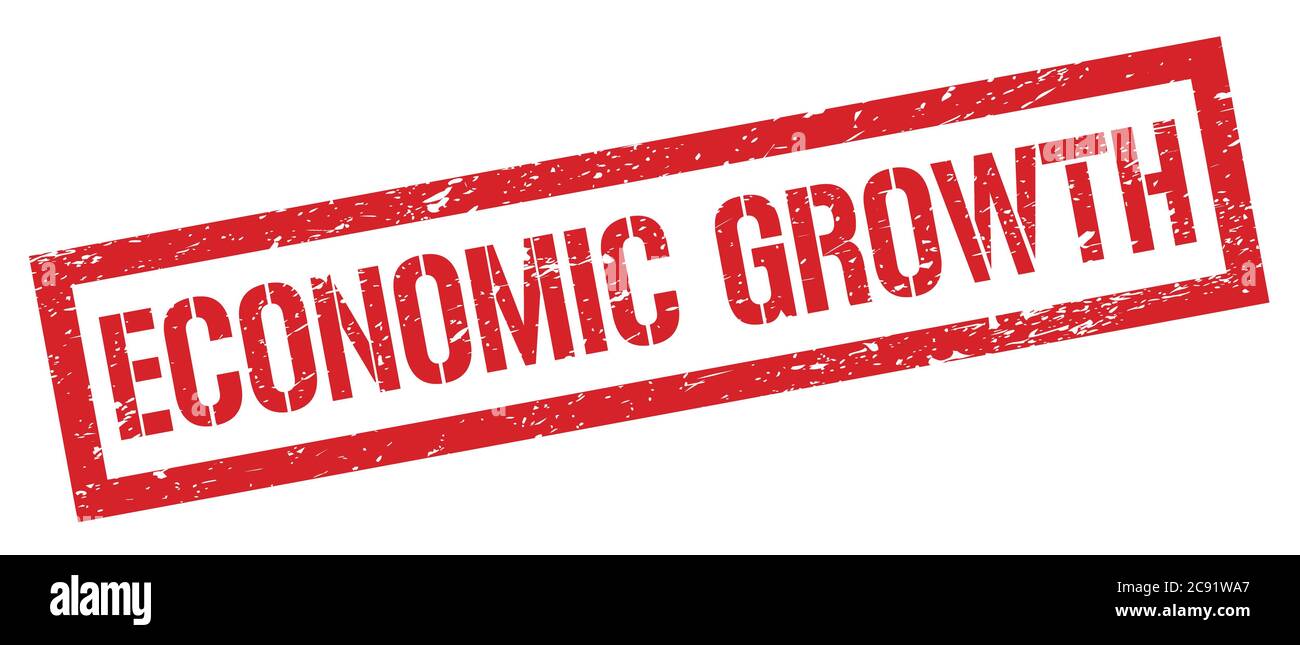 ECONOMIC GROWTH red grungy rectangle stamp sign Stock Photo - Alamy
