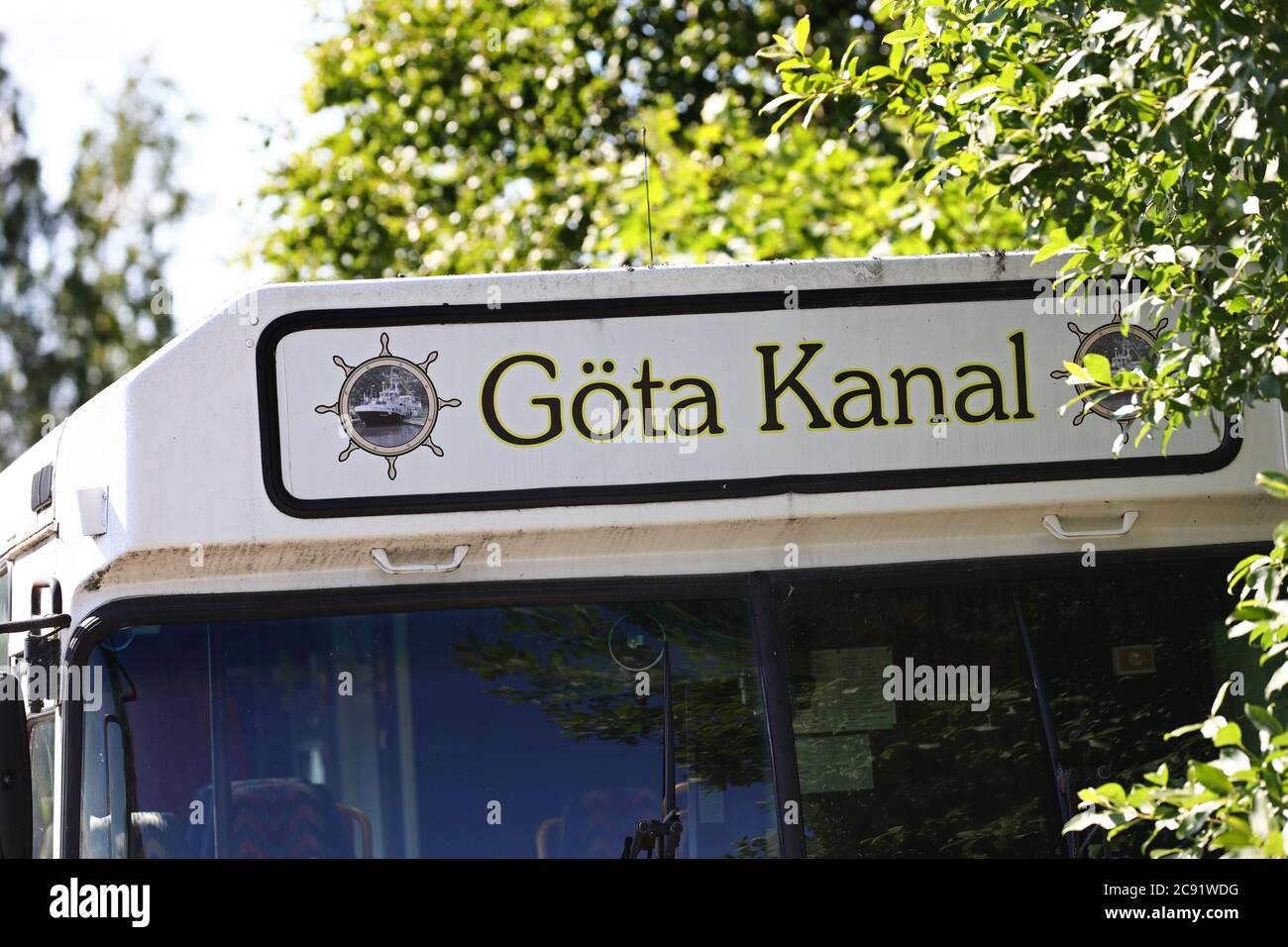 Göta canal bus. Photo Jeppe Gustafsson Stock Photo - Alamy