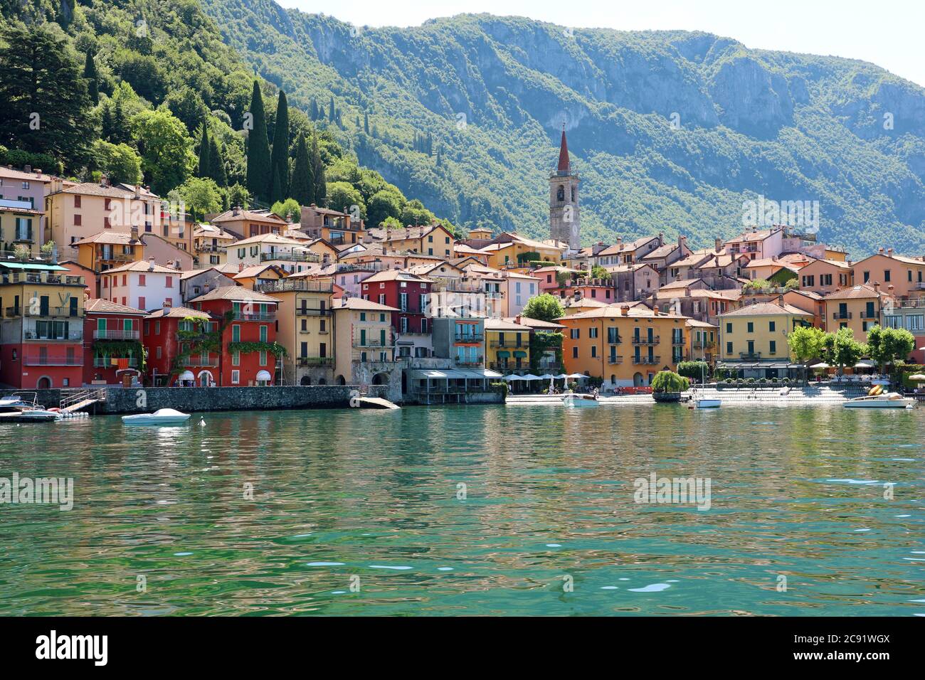 Beautiful village of Varenna view from Lake Como, Italy Stock Photo - Alamy