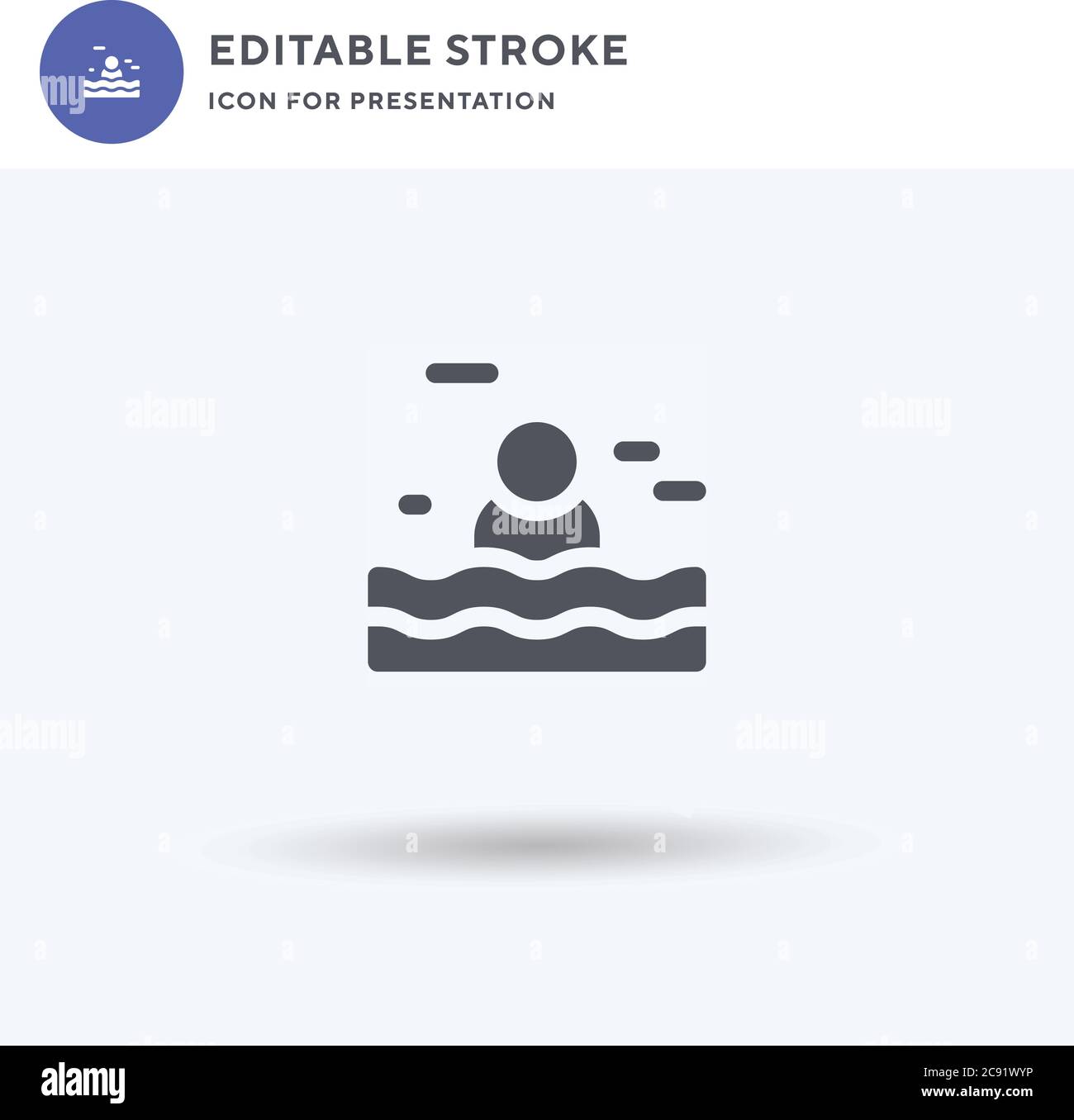 Sauna icon vector, filled flat sign, solid pictogram isolated on white ...