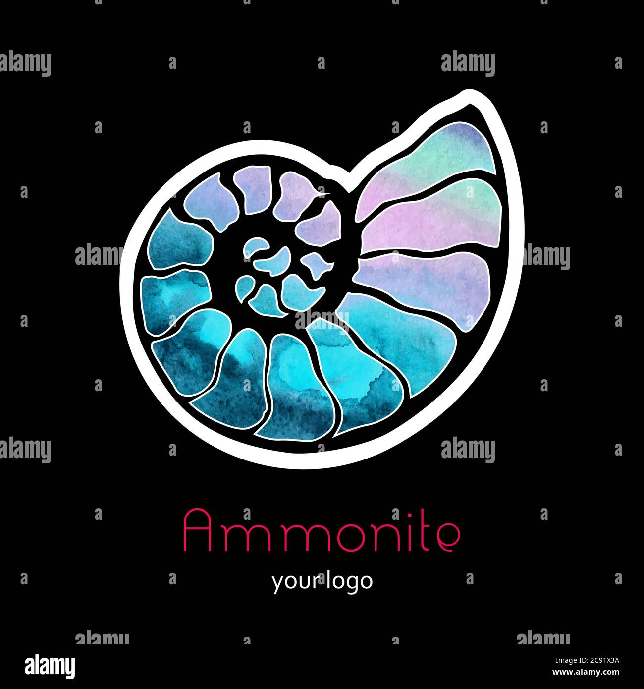 Rainbow ammonite Stock Vector Images - Alamy