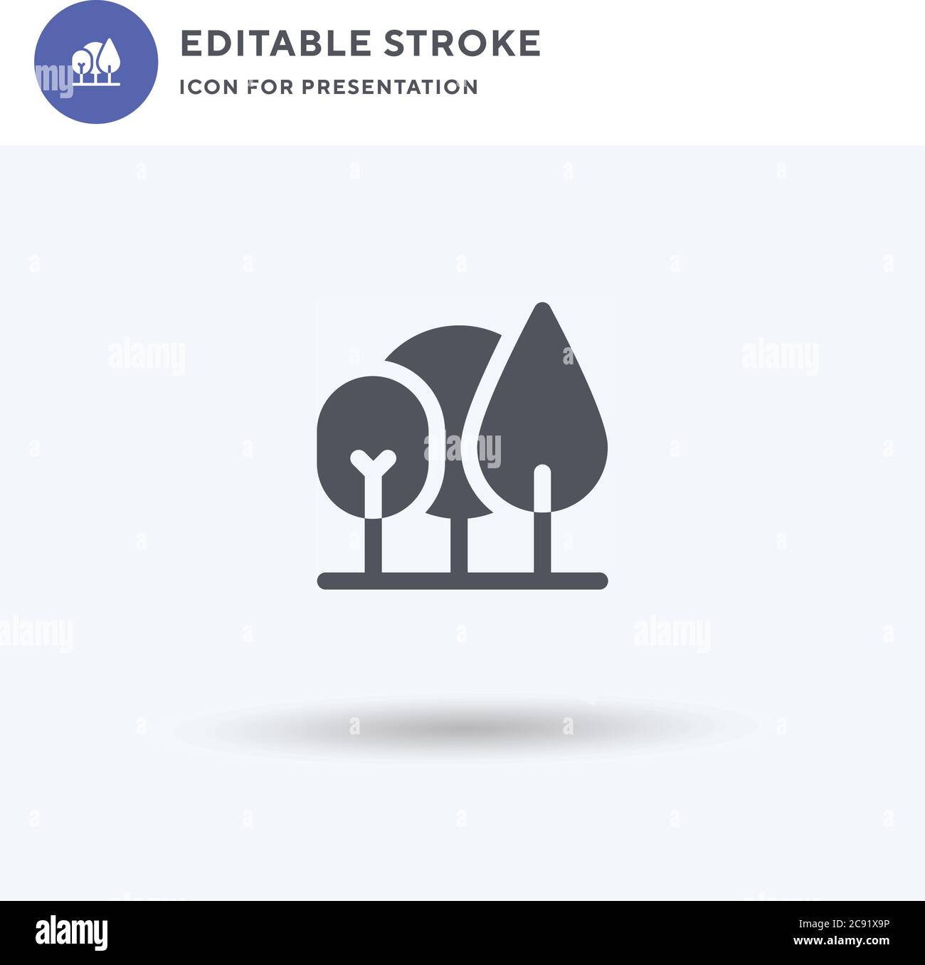 Grove icon vector, filled flat sign, solid pictogram isolated on white ...