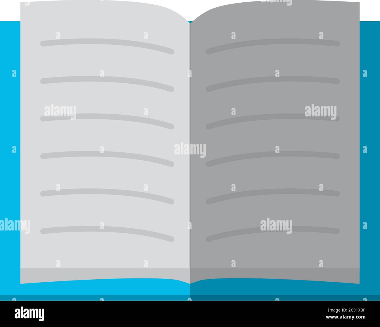 school education open book lesson flat icon with shadow vector ...