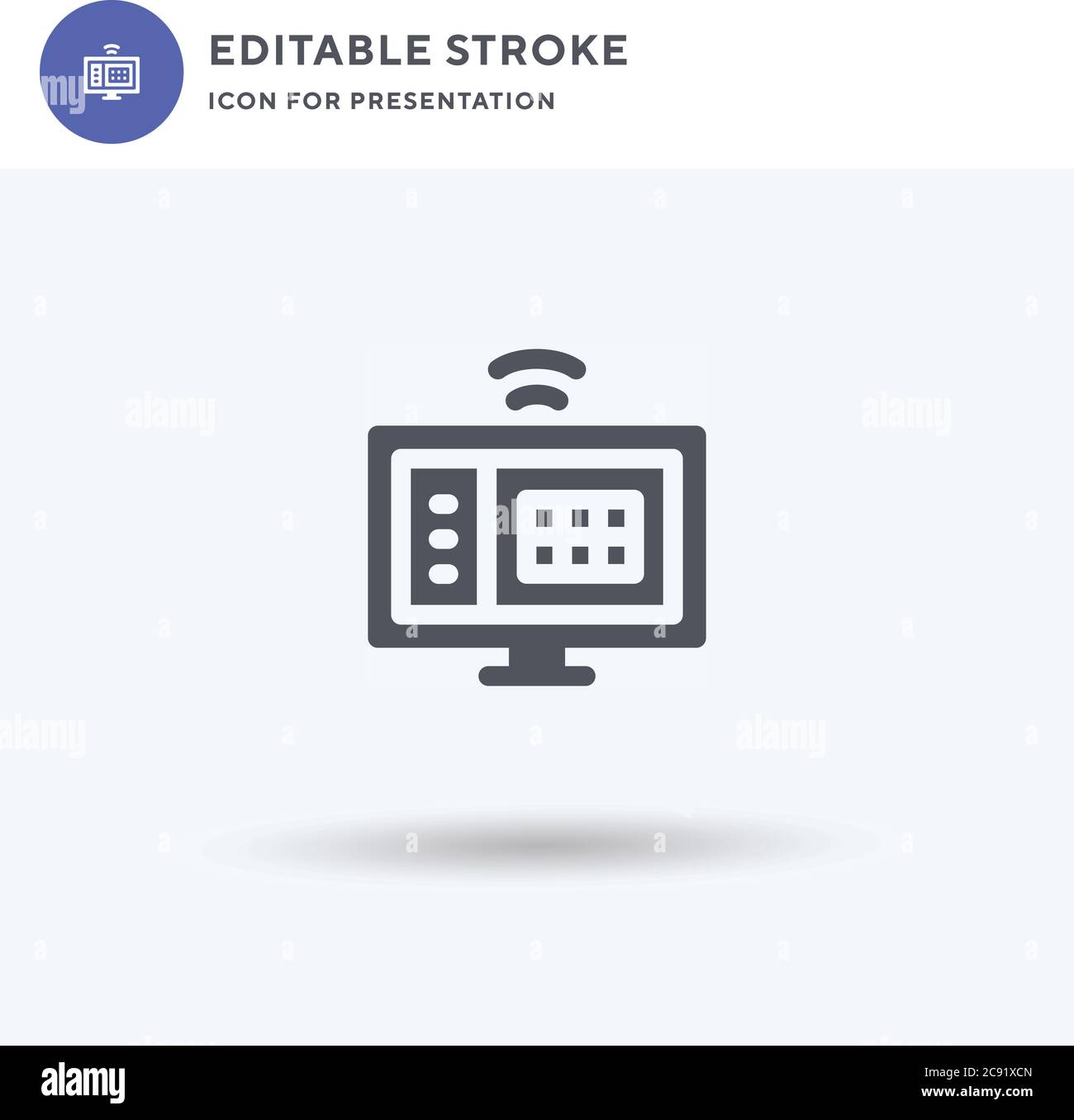 Smart Tv icon vector, filled flat sign, solid pictogram isolated on ...