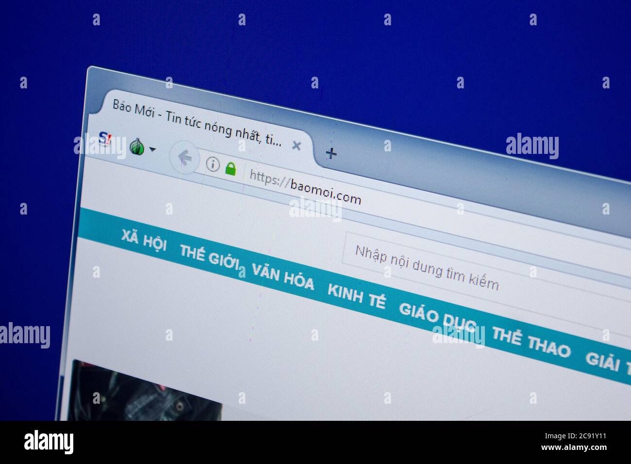 Ryazan, Russia - June 26, 2018: Homepage of Baomoi website on the ...