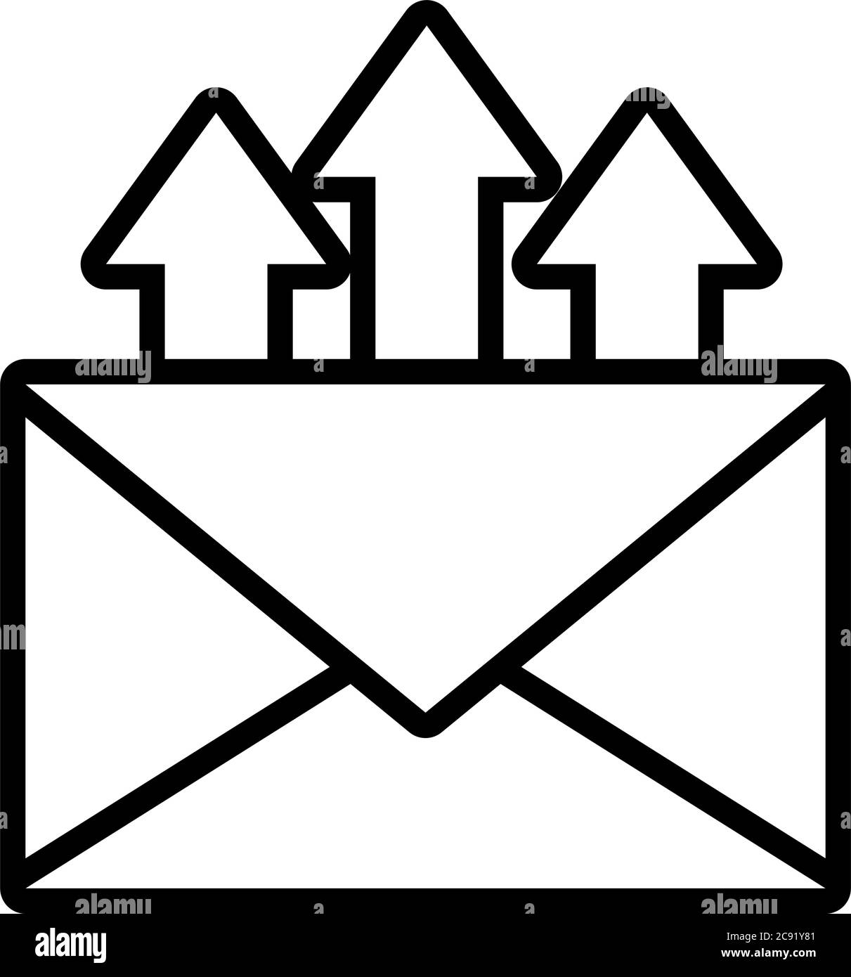 Arrow envelope icon over hi-res stock photography and images - Alamy