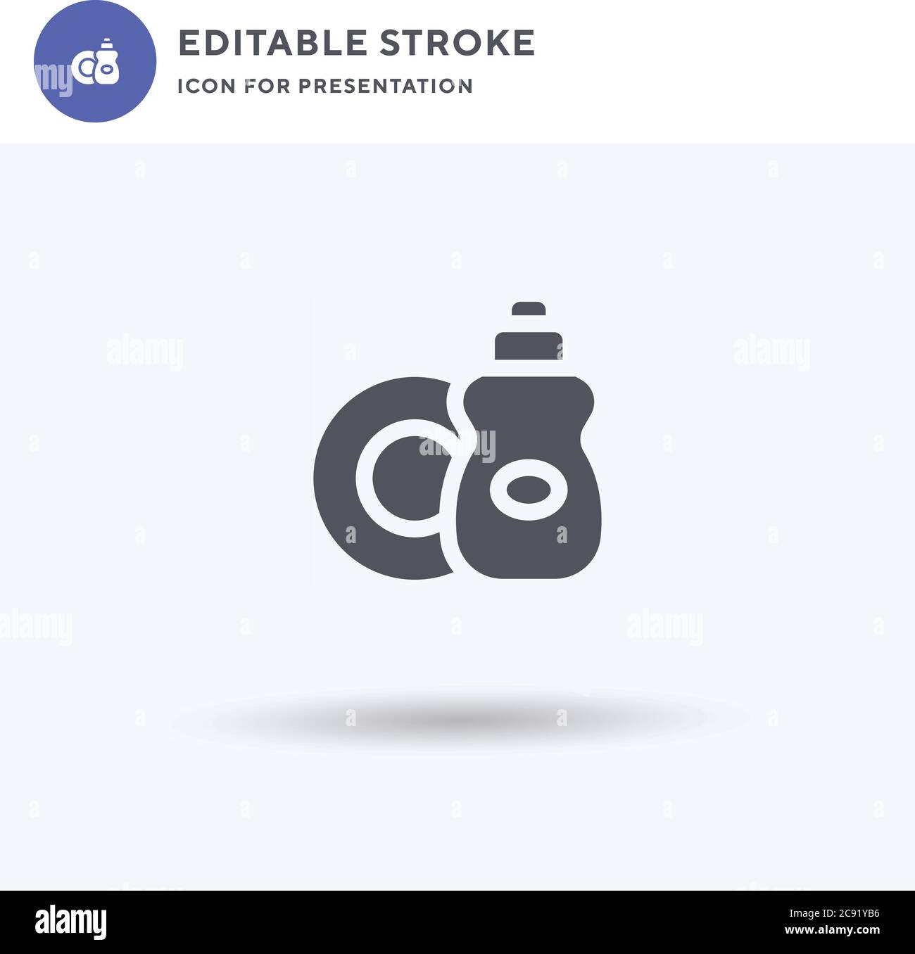 Dish Washing icon vector, filled flat sign, solid pictogram isolated on ...