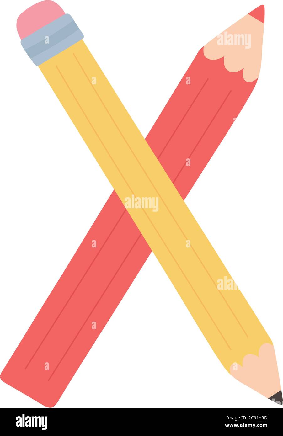 school education pencil and color isolated icon design white background ...