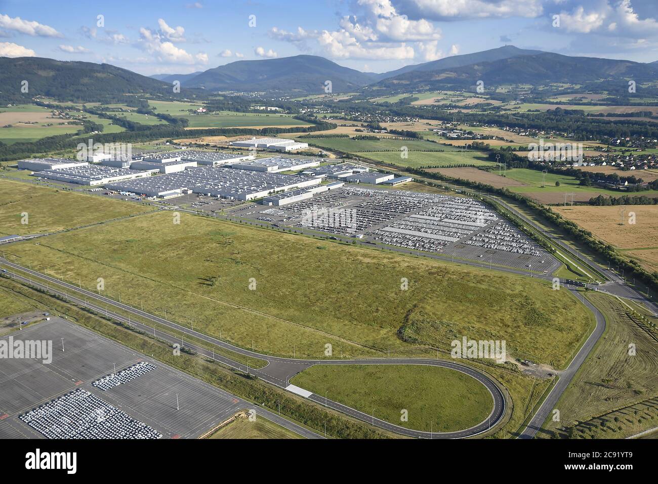 Aerial view of the Hyundai Motor Manufacturing Czech plant, on July 27 ...