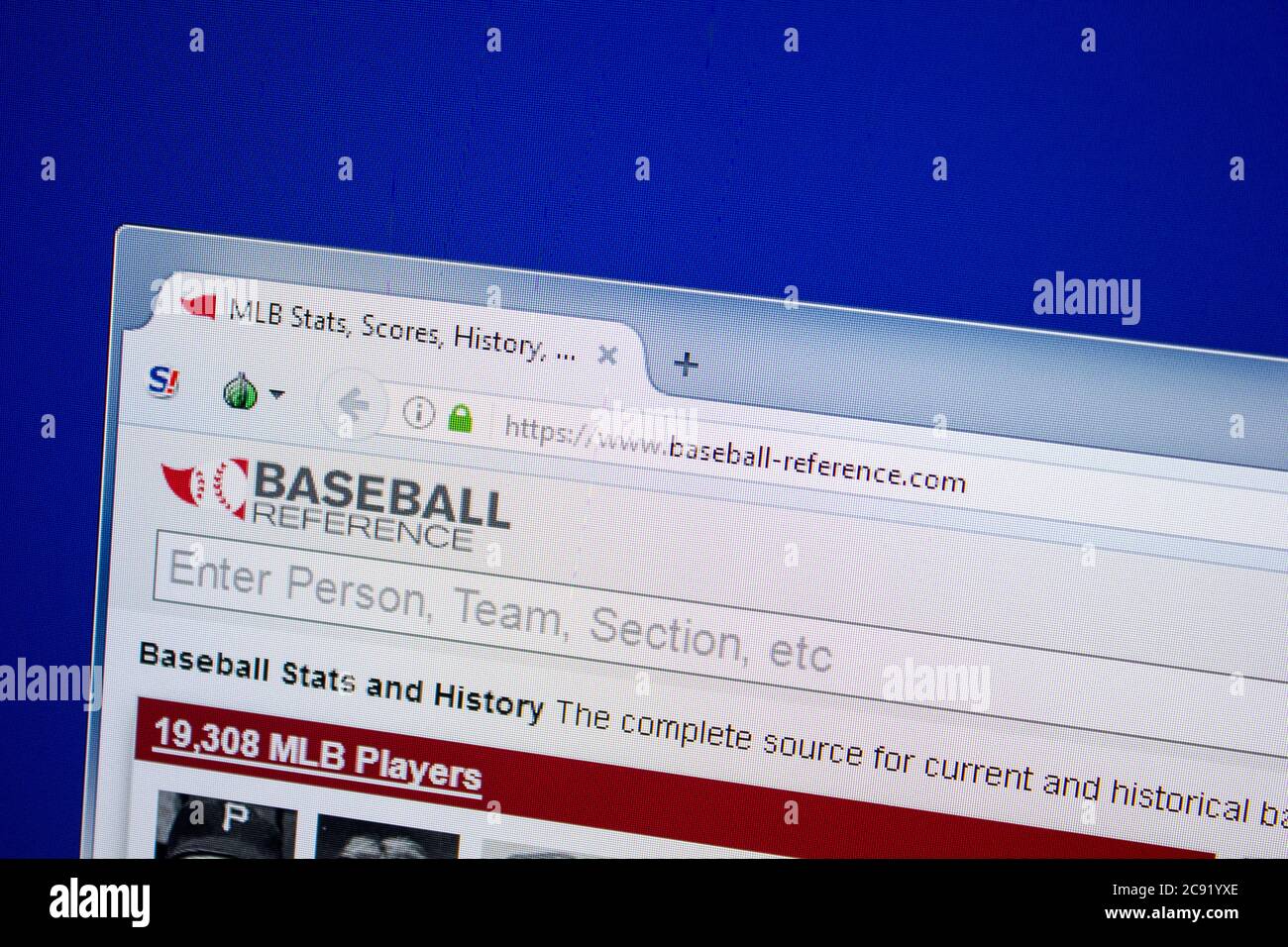 Ryazan, Russia - June 26, 2018: Homepage of Baseball-Reference website ...