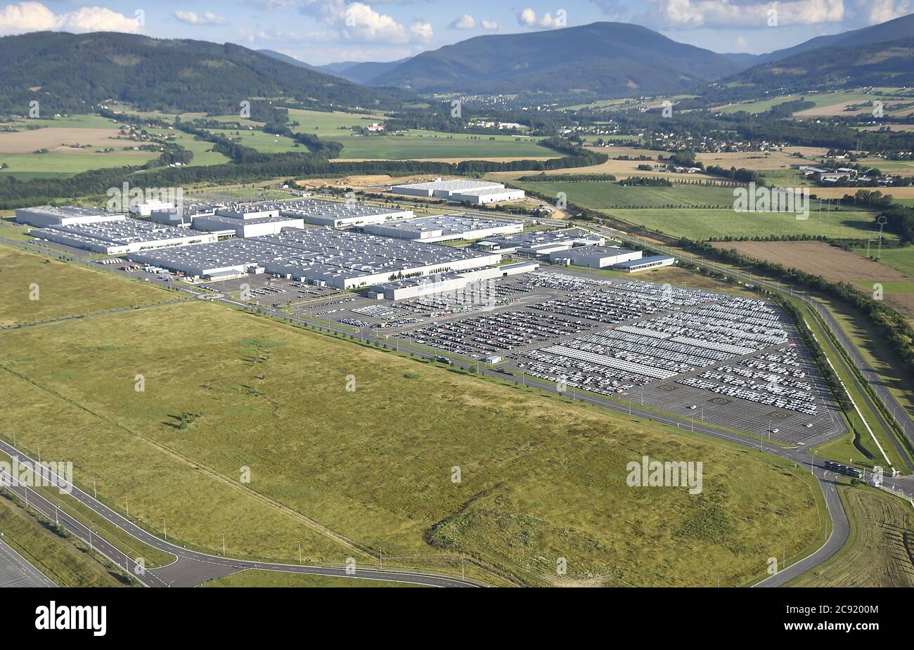 Aerial view of the Hyundai Motor Manufacturing Czech plant, on July 27 ...