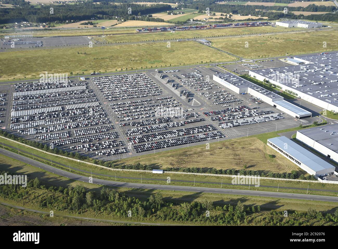 Aerial view of the Hyundai Motor Manufacturing Czech plant, on July 27 ...