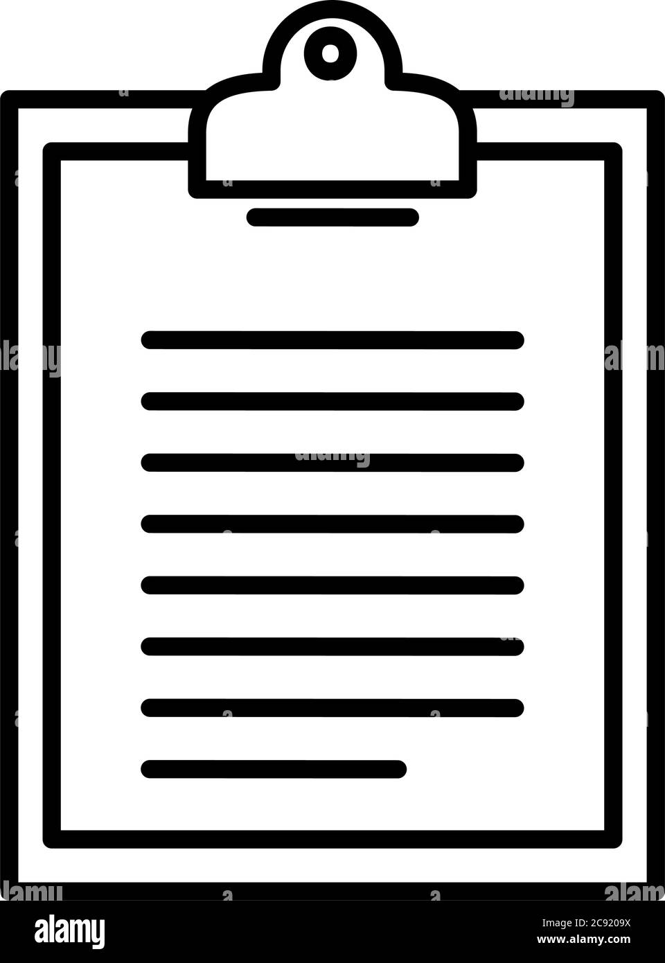 Document board line style icon design, Data archive and information theme Vector illustration ...