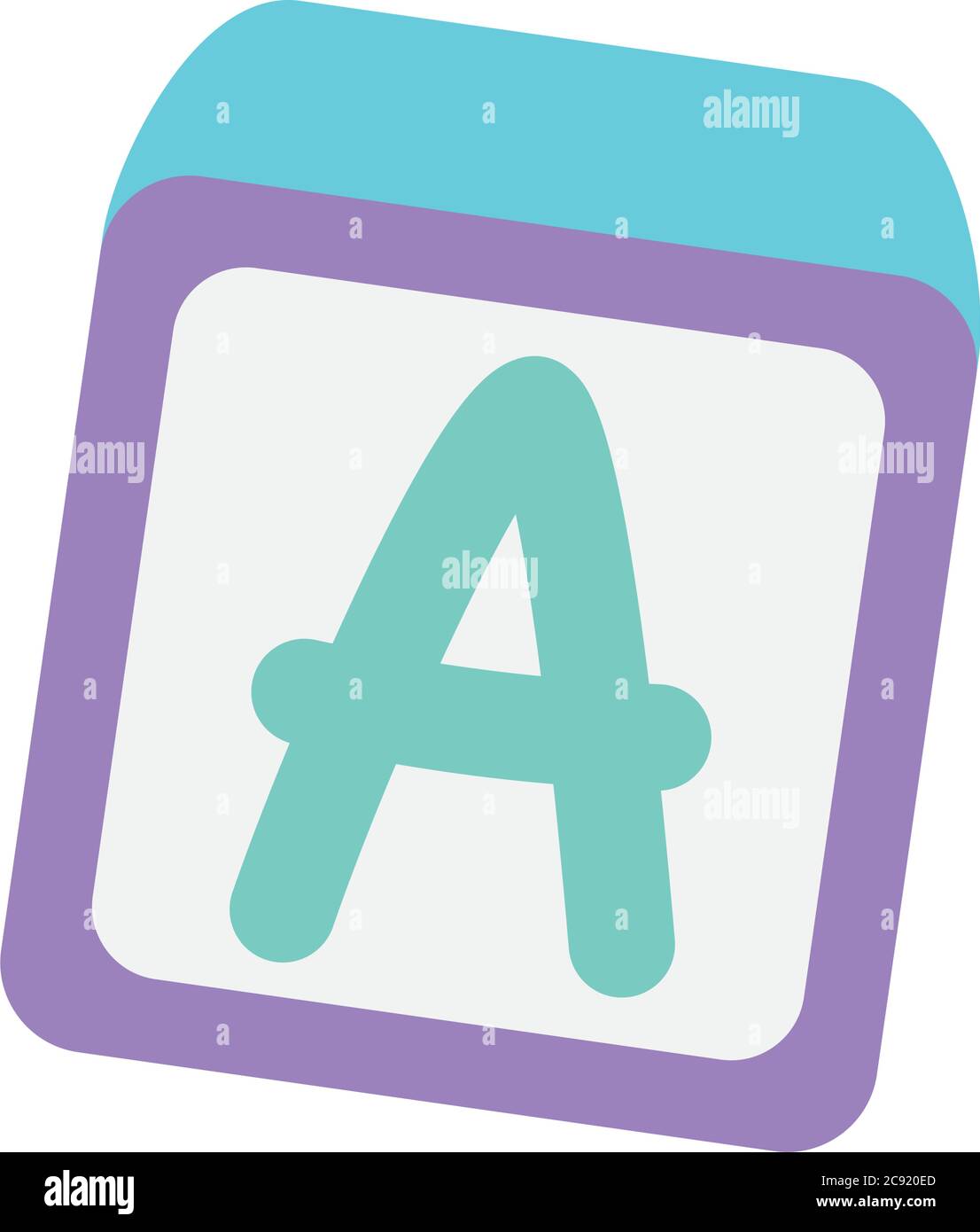 school education alphabet block toy isolated icon design white ...