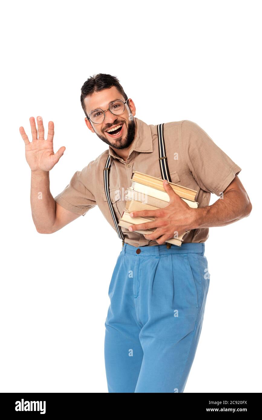 Nerdy person waving hi-res stock photography and images - Alamy