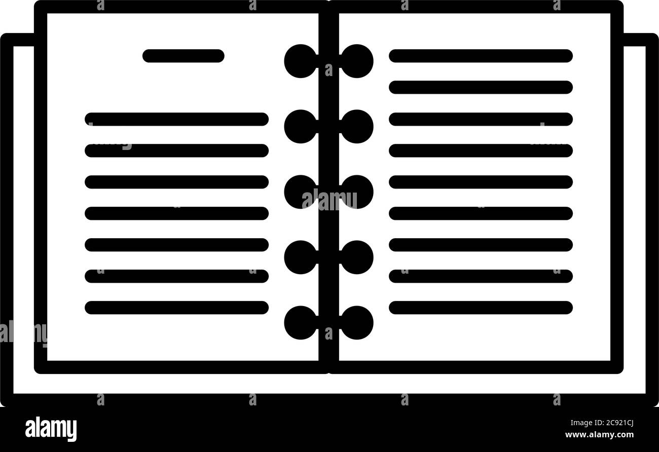 open school notebook line style icon design, Education class lesson ...