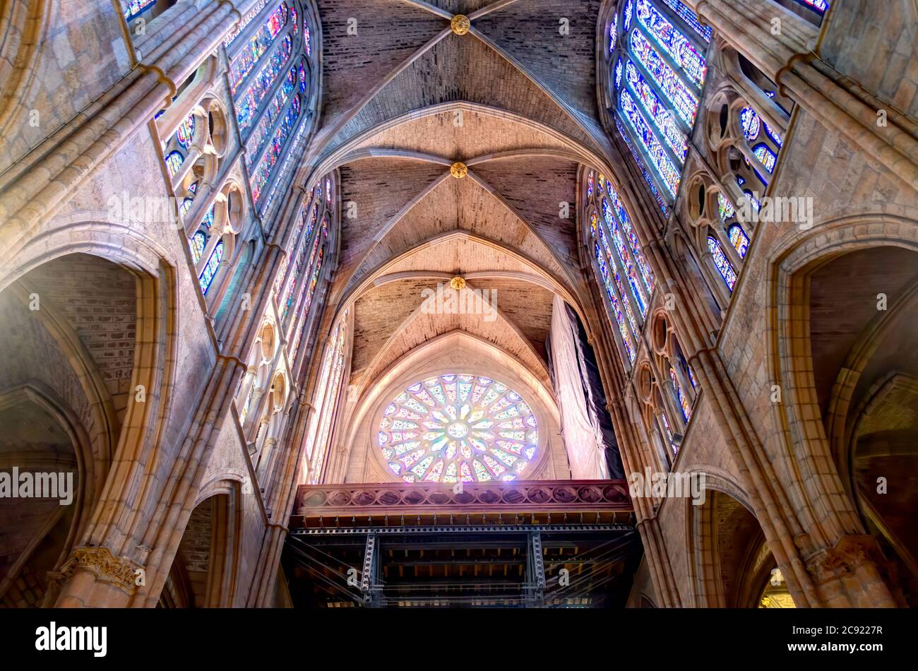 Leon Cathedral interior, Spain Stock Photo - Alamy
