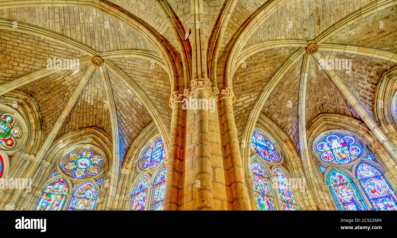 Leon Cathedral interior, Spain Stock Photo - Alamy