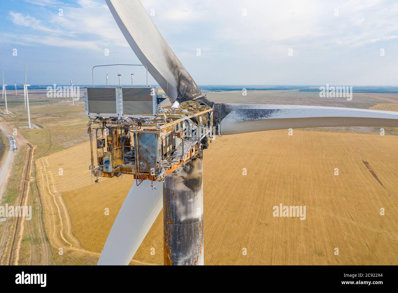 Lightning storm wind turbine hi-res stock photography and images - Alamy