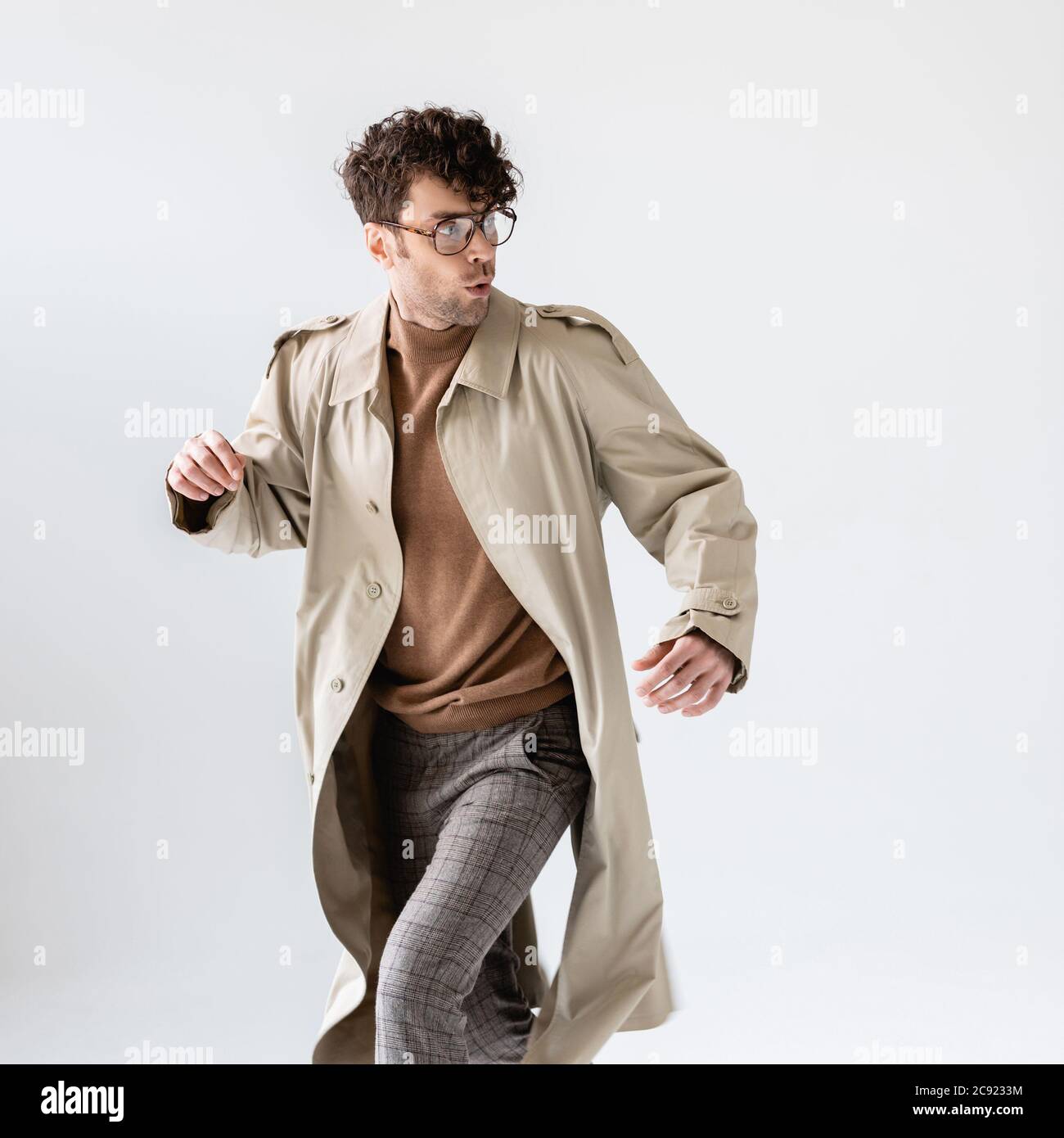 Man running scared hi-res stock photography and images - Alamy