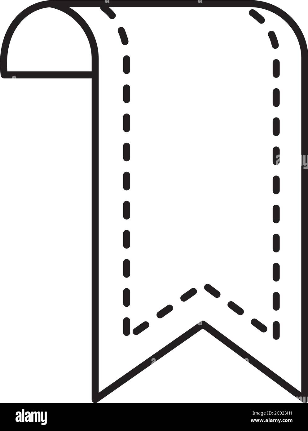 icon of decorative bookmark icon over white background, line style ...