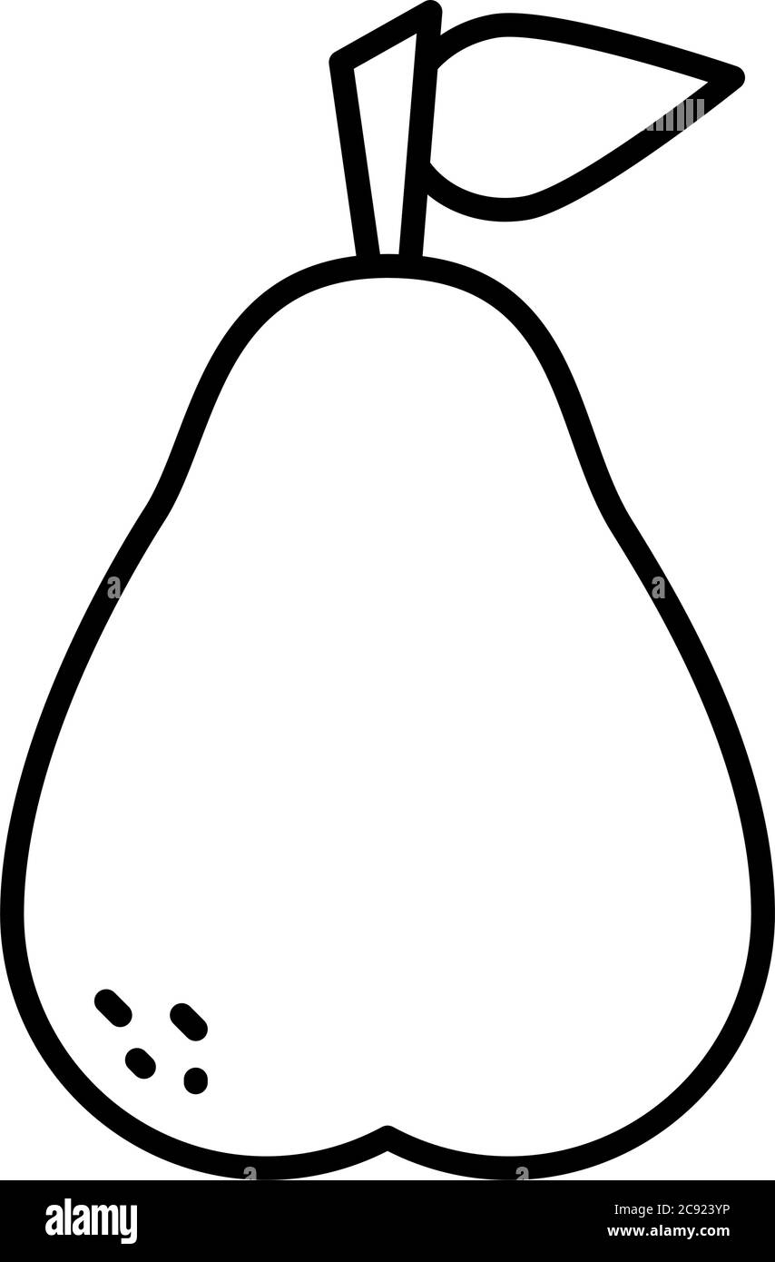 pear line style icon design, Fruit healthy organic food sweet and ...
