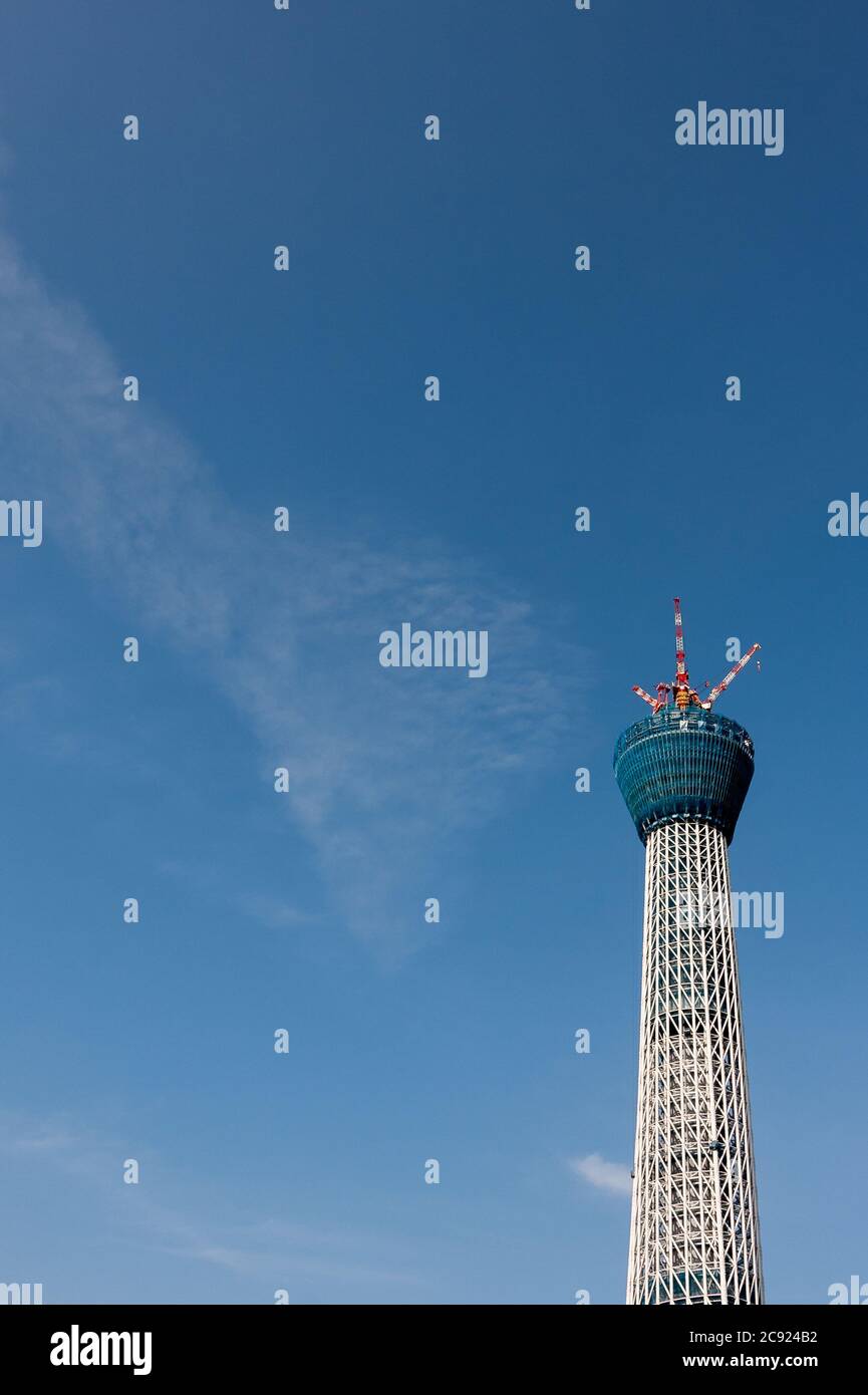 View of the Tokyo SkyTree under construction in Japan.Tokyo Sky Tree ...